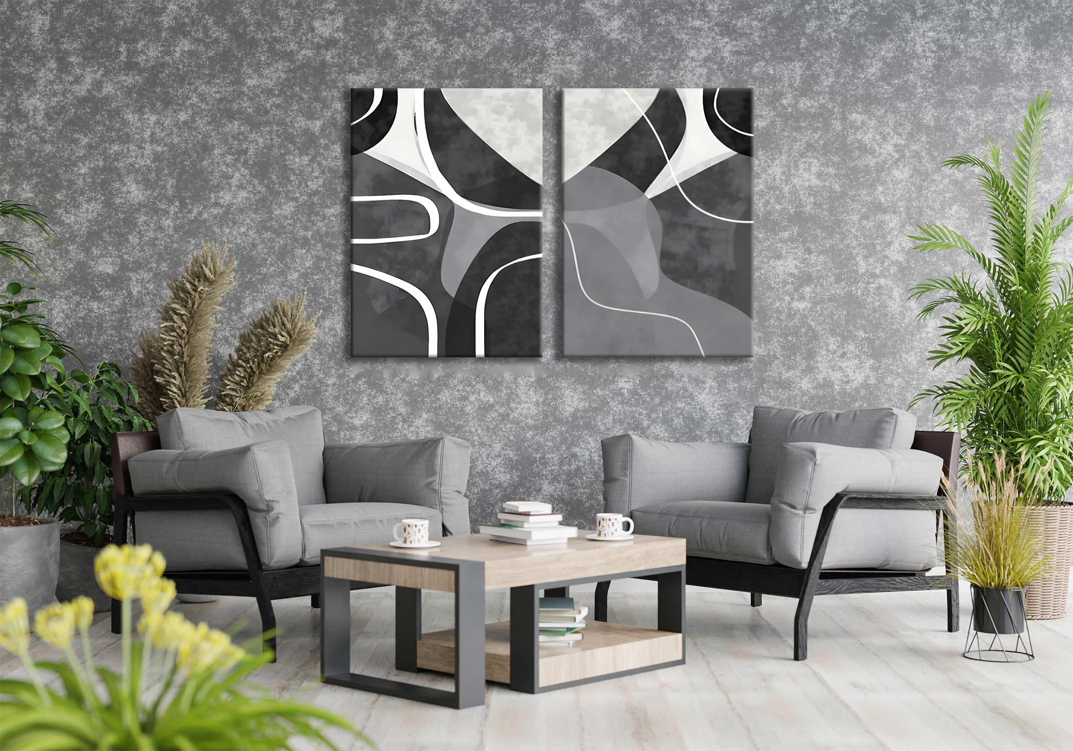 Kanvas Duvar Tablosu 2’li Canvas Tablo Seti – VOOV4137 – Voovart