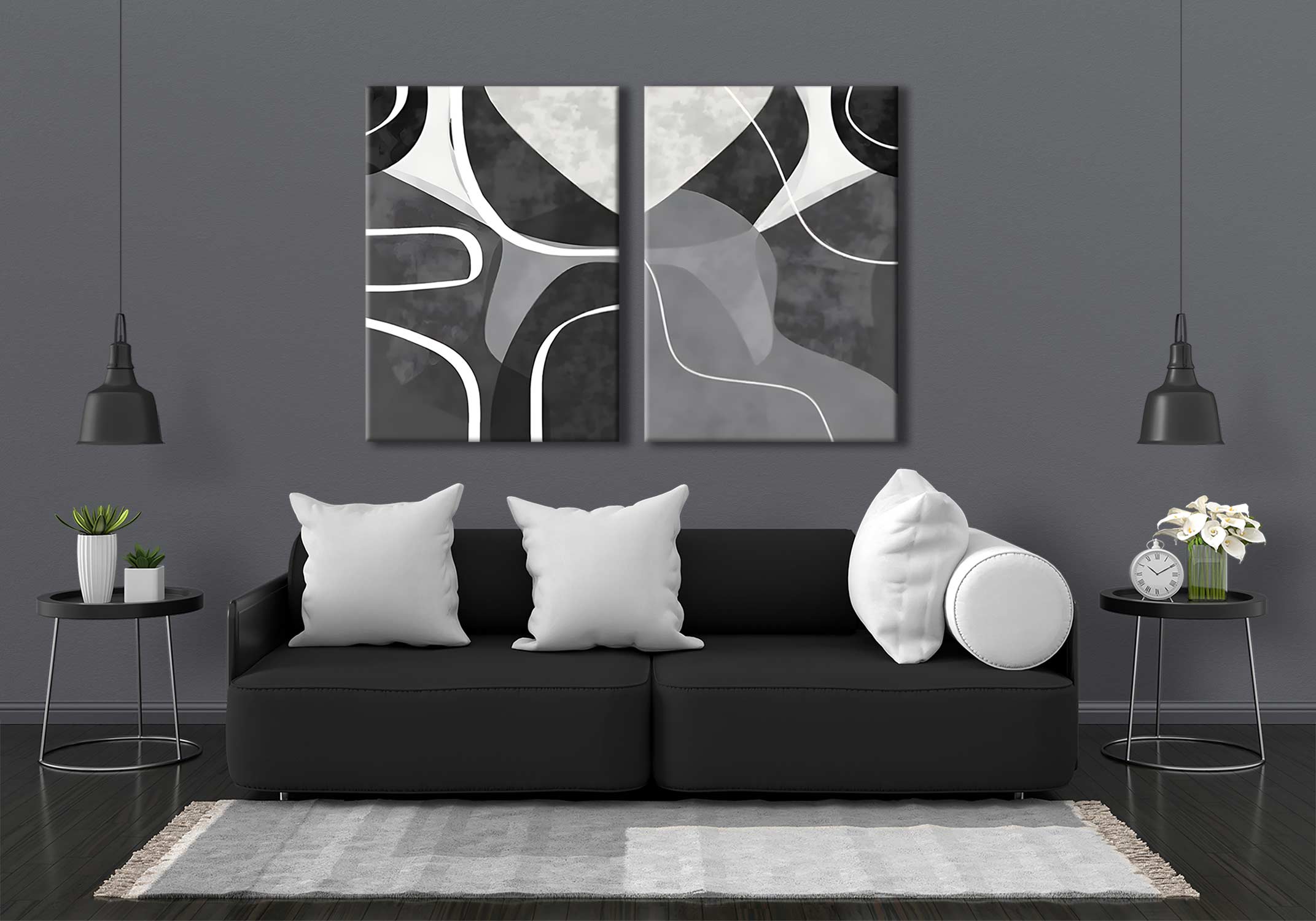 Kanvas Duvar Tablosu 2’li Canvas Tablo Seti – VOOV4137 – Voovart